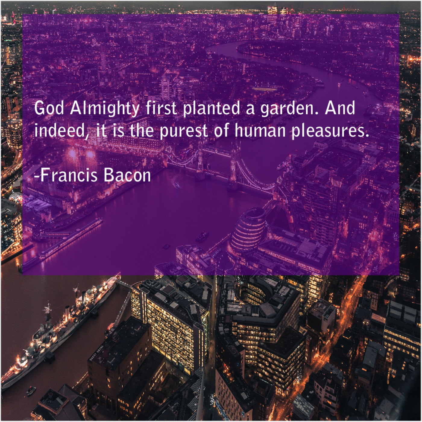 Francis Bacon – God Almighty first planted a… – Success Manifestation ...