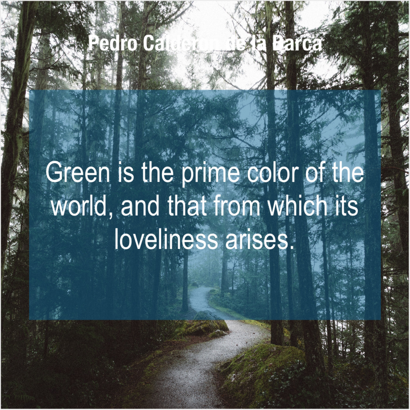 Pedro Calderon de la Barca – Green is the prime color… – Success ...