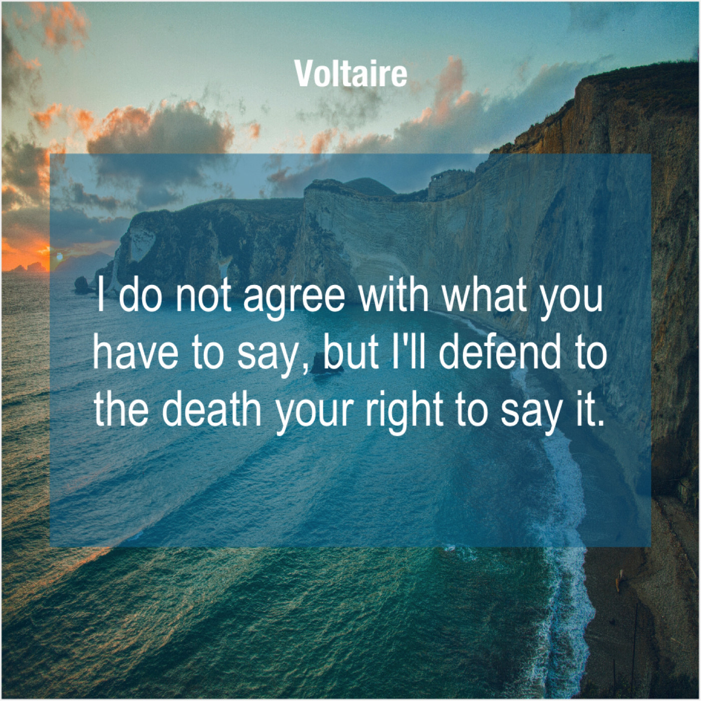 Voltaire – I do not agree with… – Success Manifestation Secrets