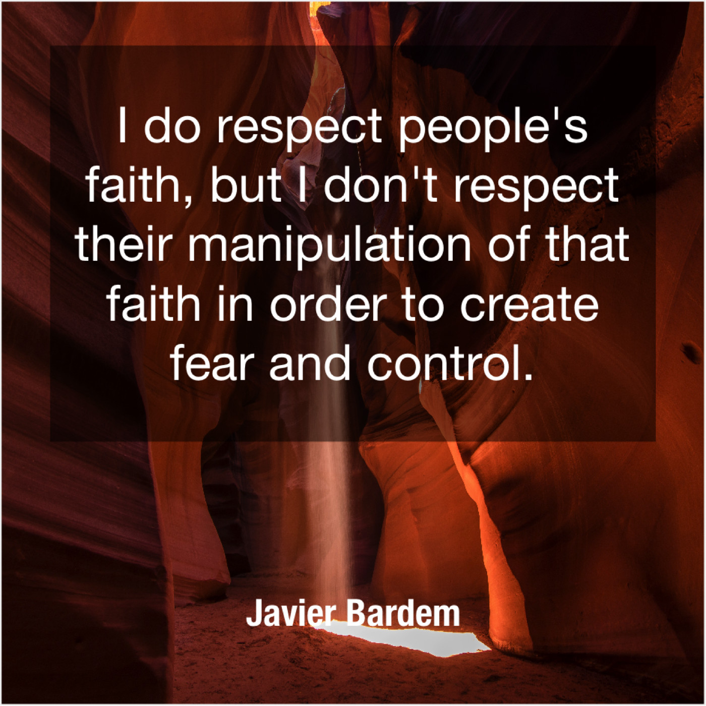 Javier Bardem – I do respect people’s faith… – Success Manifestation ...