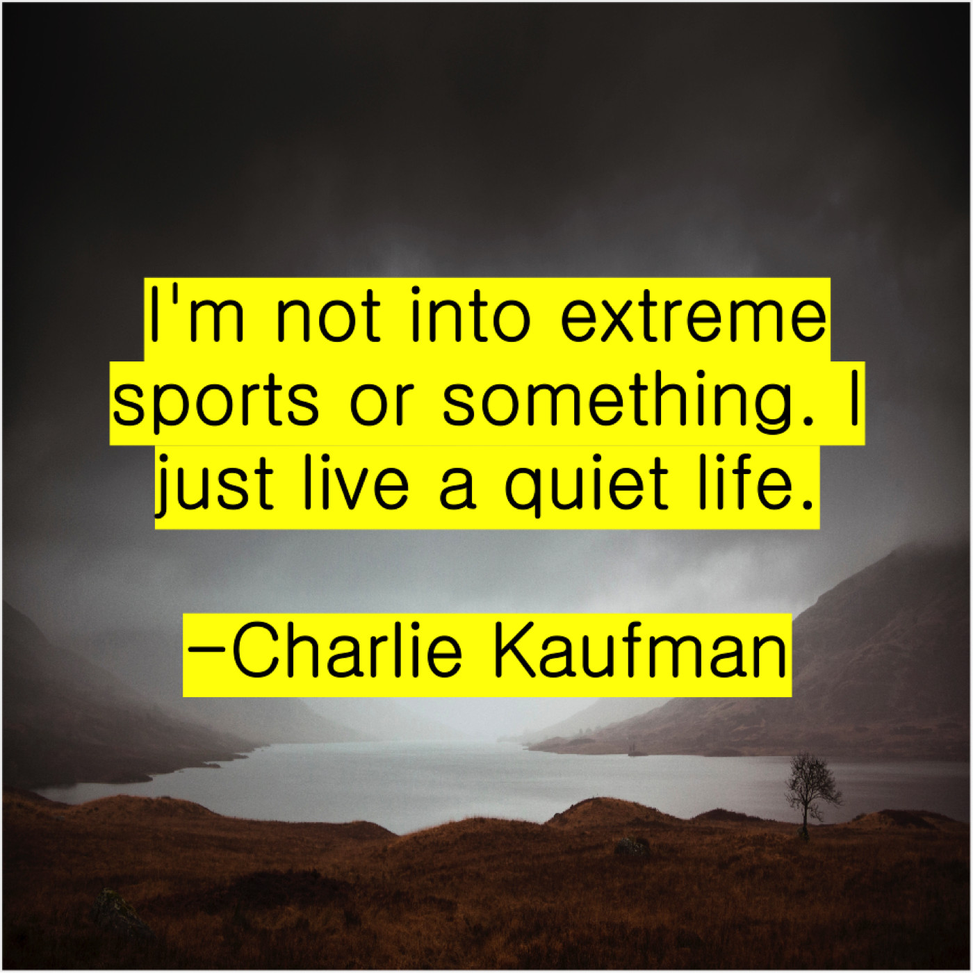 Charlie Kaufman – I’m not into extreme sports… – Success Manifestation ...