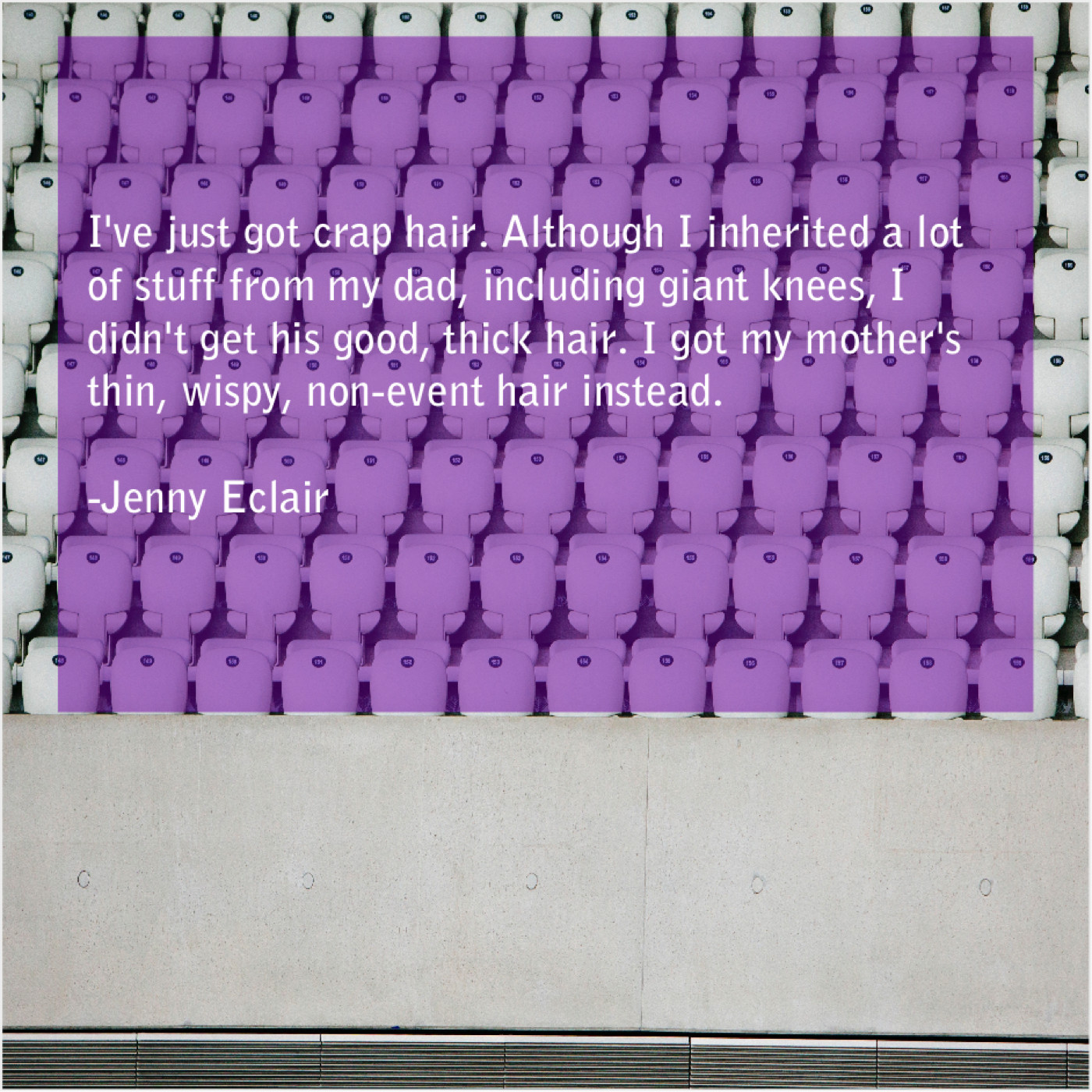 Jenny Eclair – I’ve just got crap hair… – Success Manifestation Secrets