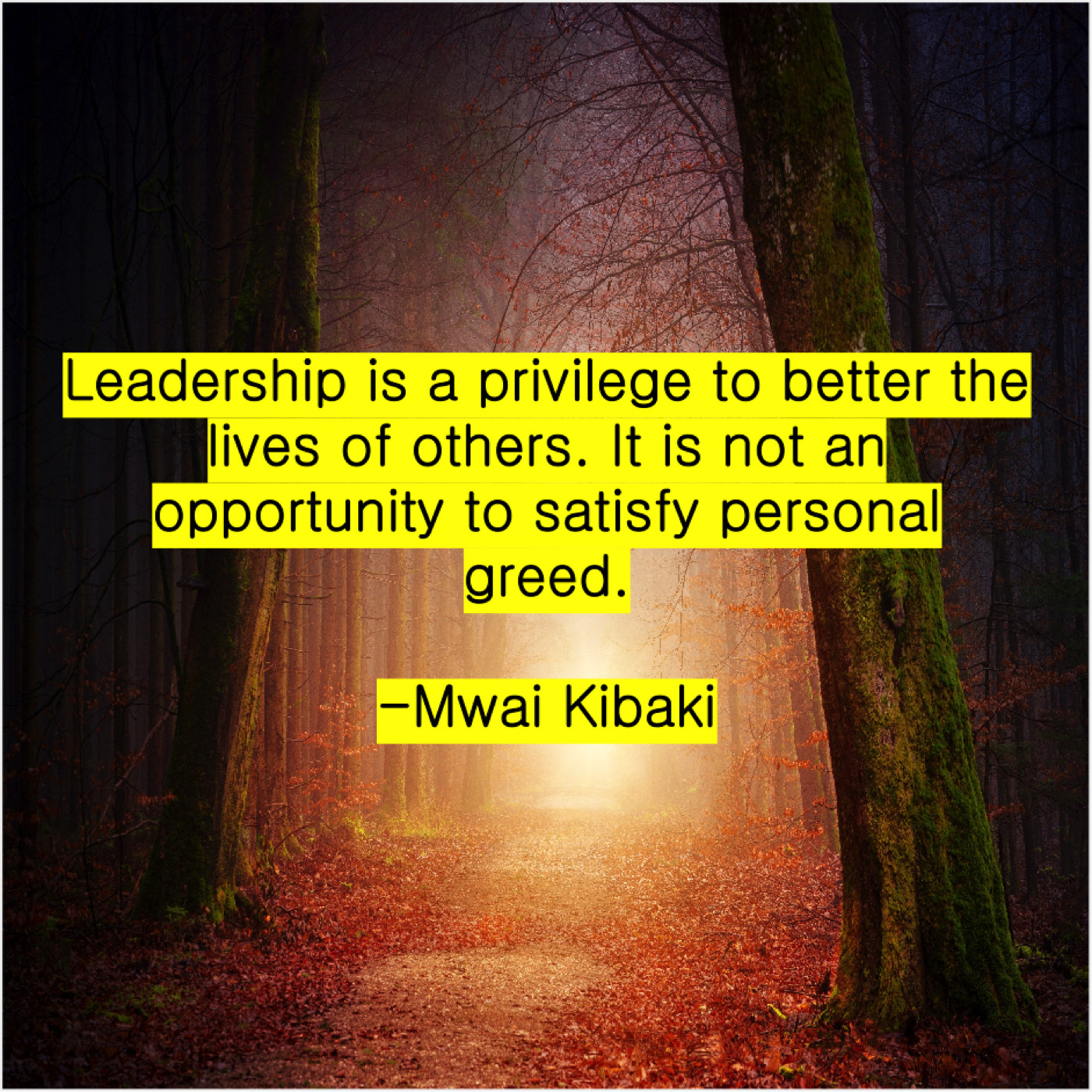 Mwai Kibaki – Leadership is a privilege to… – Success Manifestation Secrets