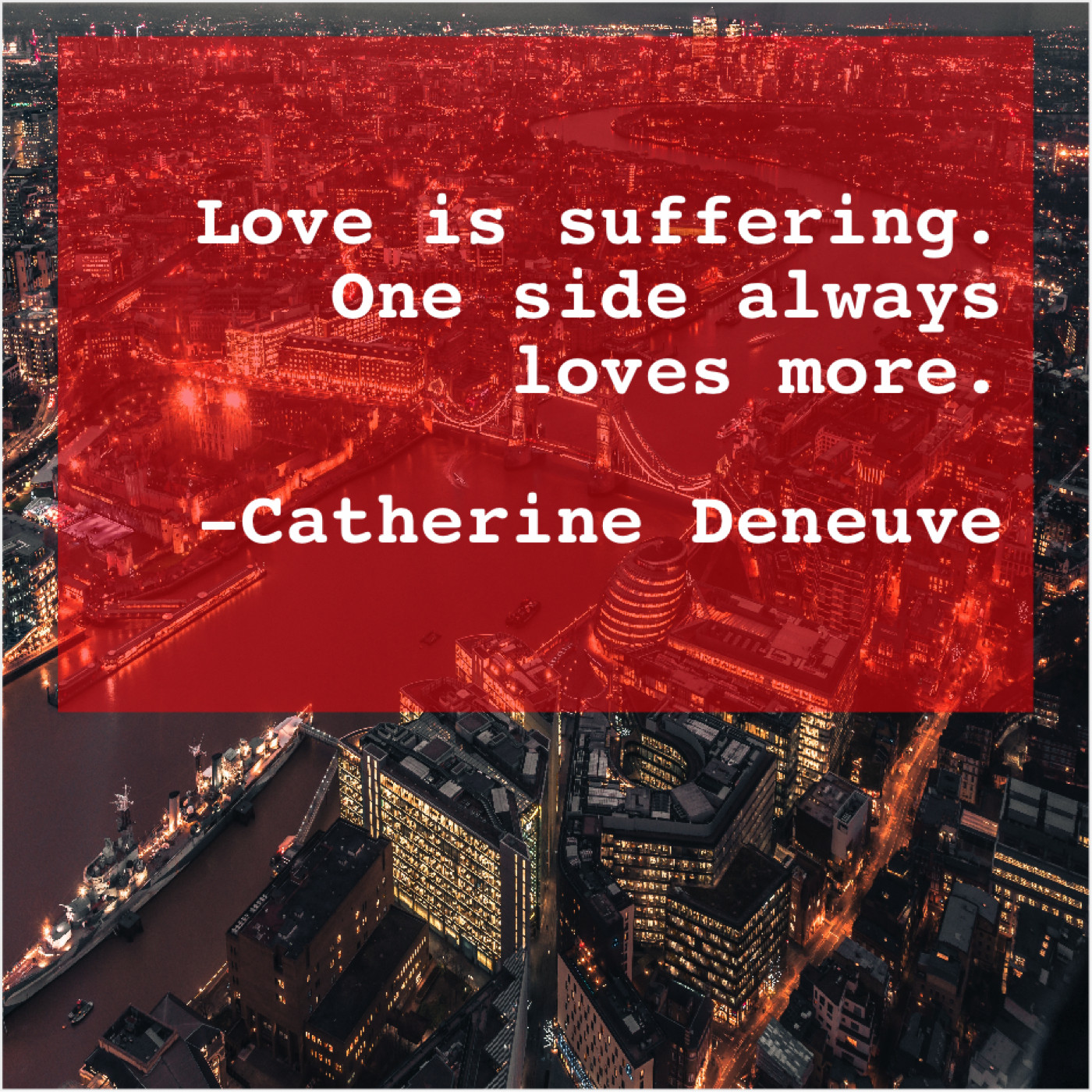 Catherine Deneuve – Love is suffering. One side… – Success ...