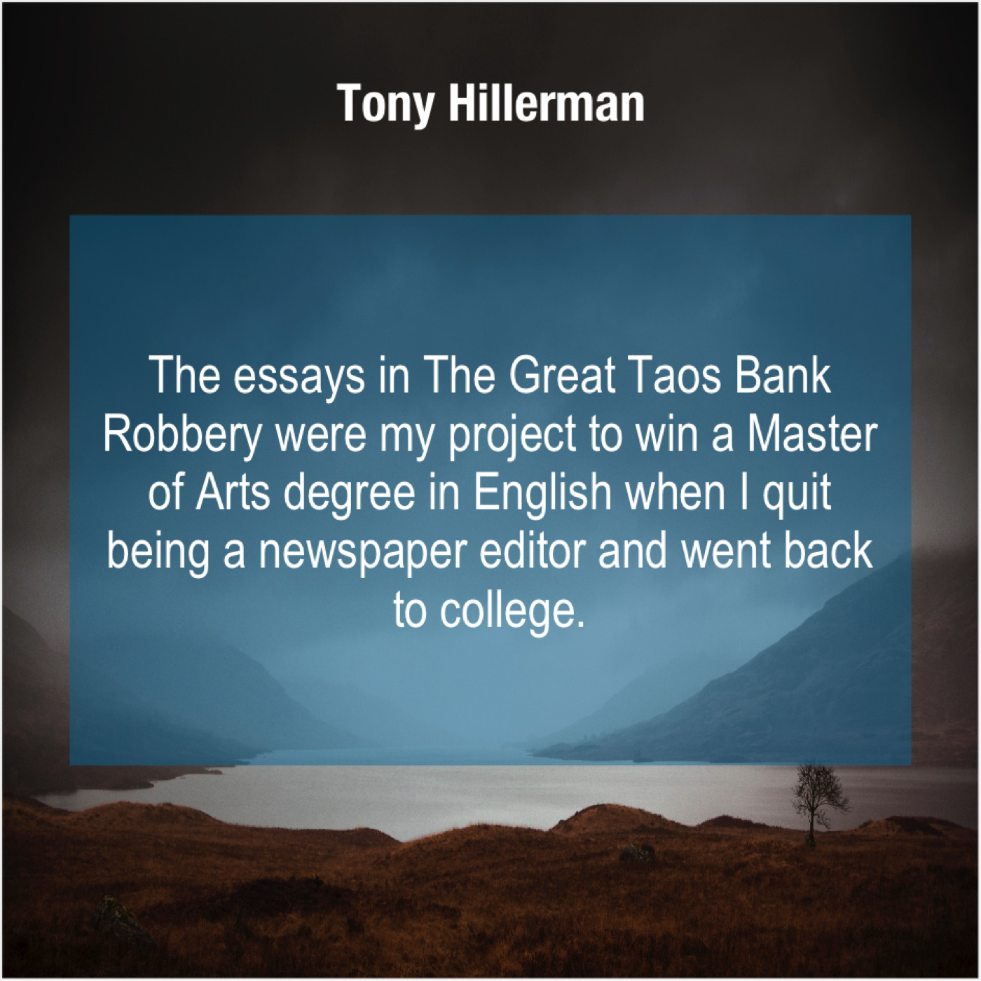 Tony Hillerman – The essays in The Great… – Success Manifestation Secrets