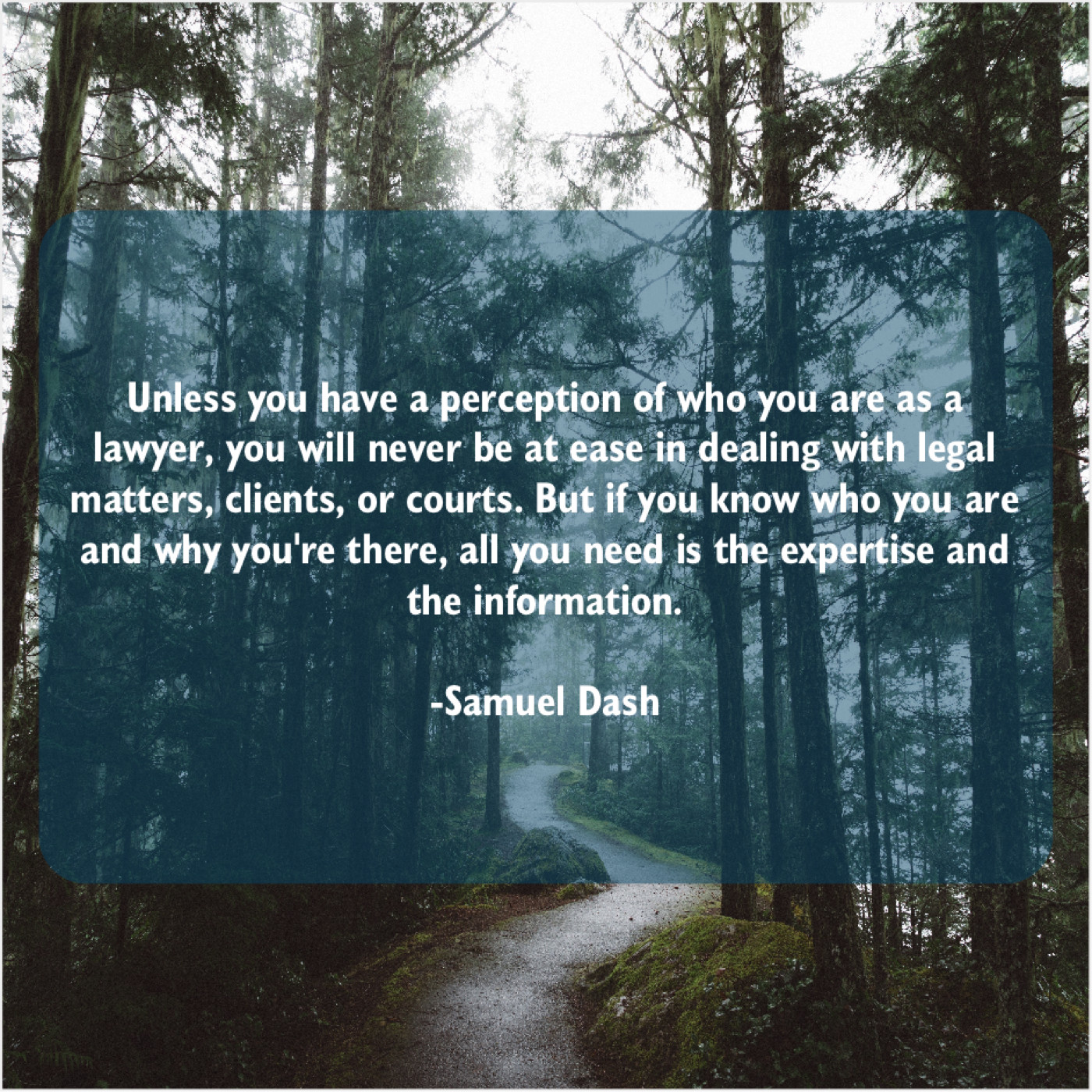 Samuel Dash – Unless you have a perception… – Success Manifestation Secrets