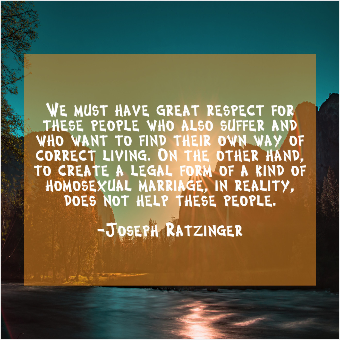 Joseph Ratzinger – We must have great respect… - Success Manifestation ...